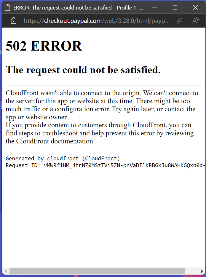 Paypal Checkout Error 502 - PayPal Community Paypal Checkout Error 502 - PayPal Community